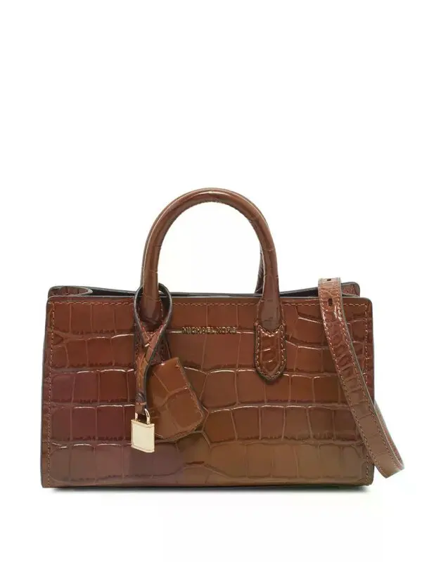 Michael Kors Extra Small Scarlett Croc-embossed Tote Bag - Brown