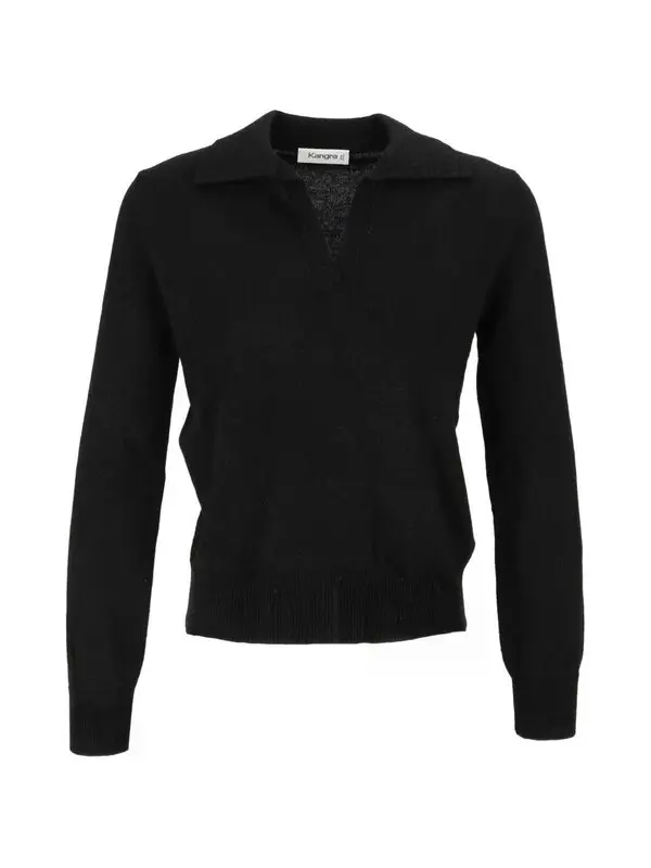 KANGRA V-neck Long-sleeve Polo Sweater