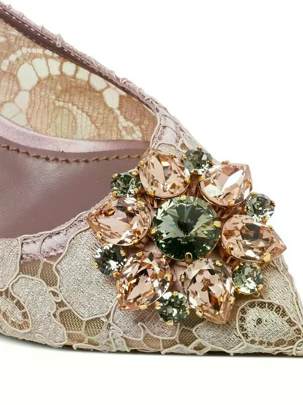 Dolce & Gabbana Bellucci Lace Heeled Pumps - Pink