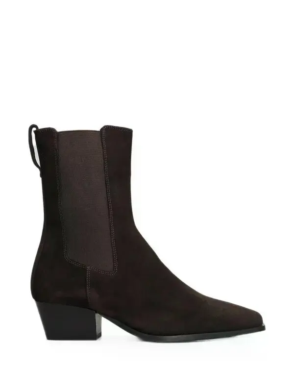 BIBI LOU Suede Square-toe Ankle Boots