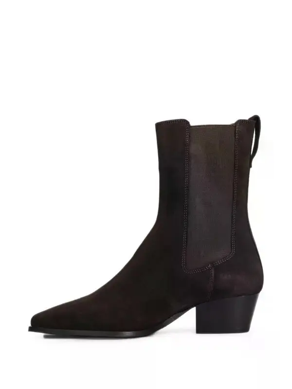 BIBI LOU Suede Square-toe Ankle Boots