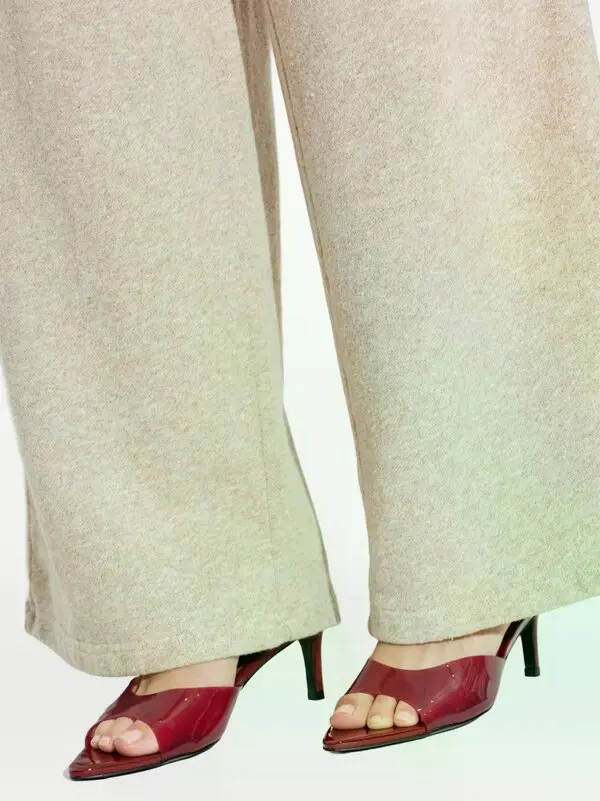 BLACK SUEDE STUDIO Belle 60 Transparent Strap Mules - Red