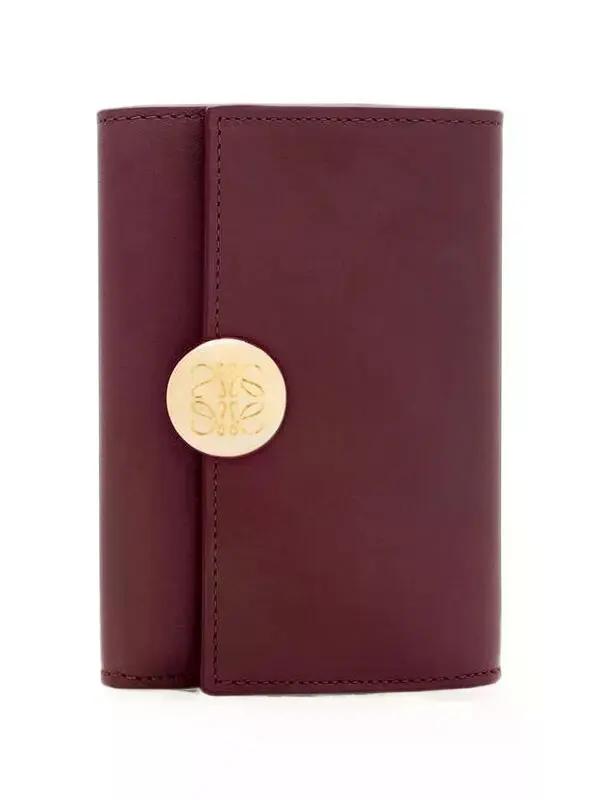 Loewe Small Pebble Leather Wallet - Red