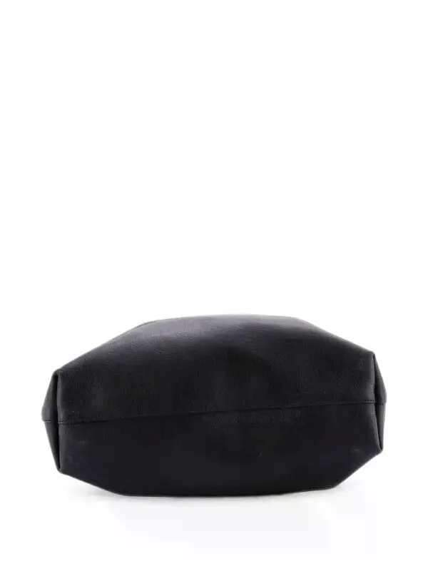Saint Laurent Shopper Tote Leather Tall Shoulder Bag - Black