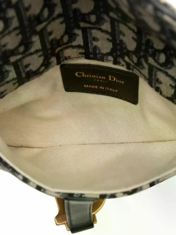 Dior 2019 Mini Oblique Canvas Saddle Pouch Belt Bag