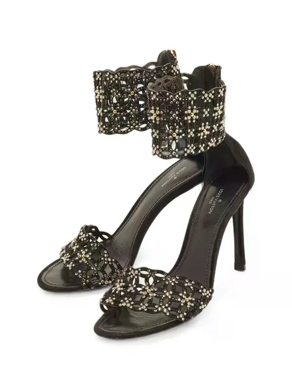 LOUIS VUITTON Crystal-embellished Laser-cut Sandals