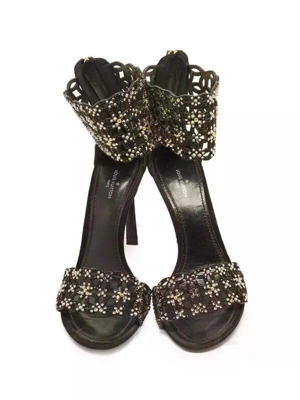 LOUIS VUITTON Crystal-embellished Laser-cut Sandals