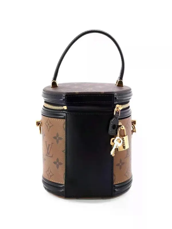 LOUIS VUITTON Cannes Handbag Reverse Monogram Canvas Satchel - Brown