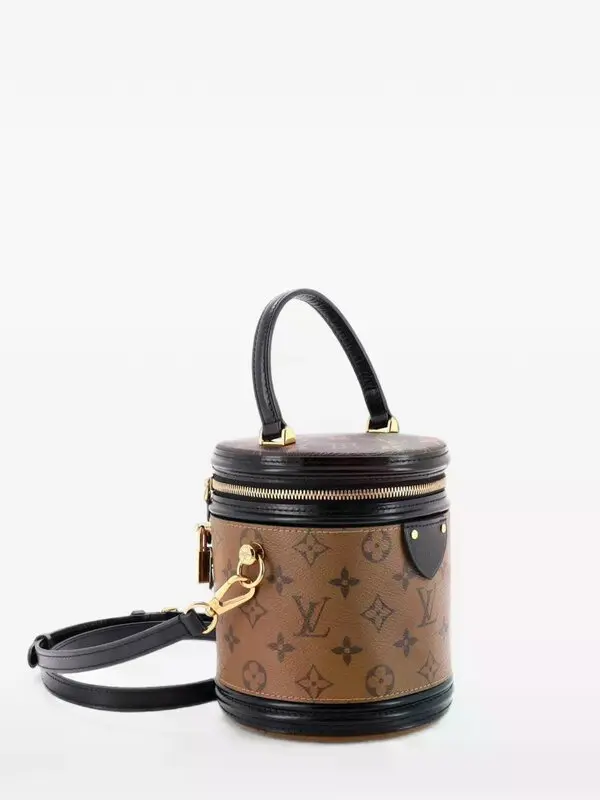 LOUIS VUITTON Cannes Handbag Reverse Monogram Canvas Satchel - Brown