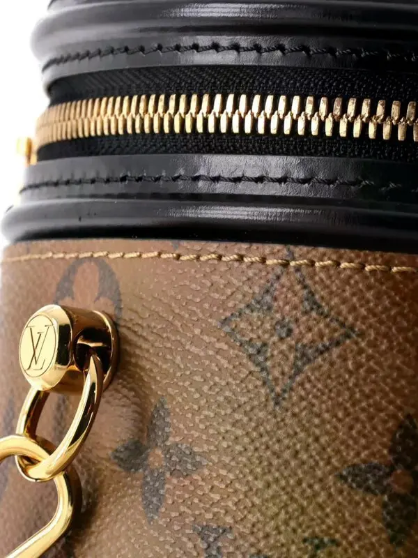 LOUIS VUITTON Cannes Handbag Reverse Monogram Canvas Satchel - Brown