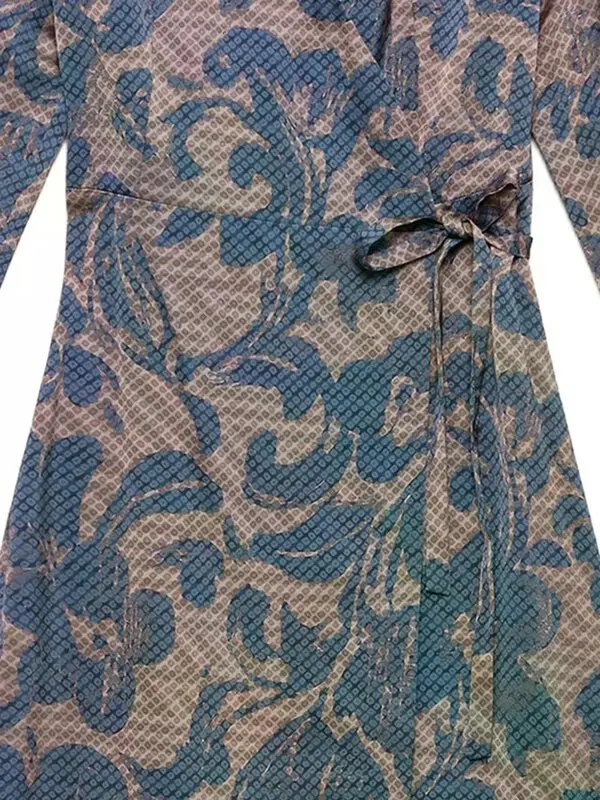 Malìparmi Foliage-print Wrap Midi Dress