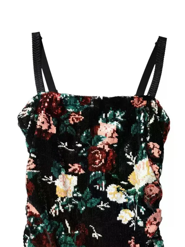 Dolce & Gabbana Floral-print Sequin-embellished Dress