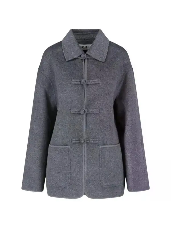 RÓHE Frog-fastening Wool-blend Jacket - Grey