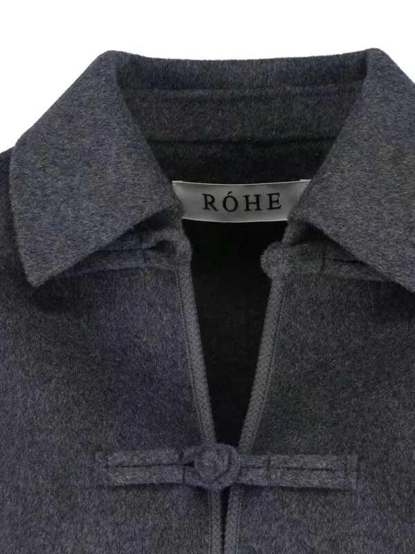 RÓHE Frog-fastening Wool-blend Jacket - Grey