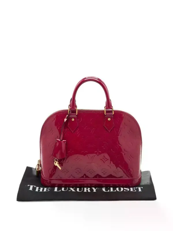 LOUIS VUITTON 2013 Pm Alma Monogram Vernis Tote Bag