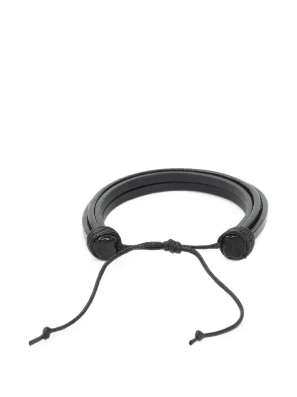 Saint Laurent Cassandre Multi-strand Leather Bracelet
