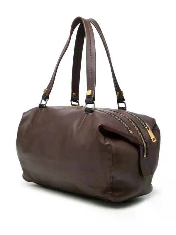 Celine 2010 Lambskin Triple Zip Shoulder Bag