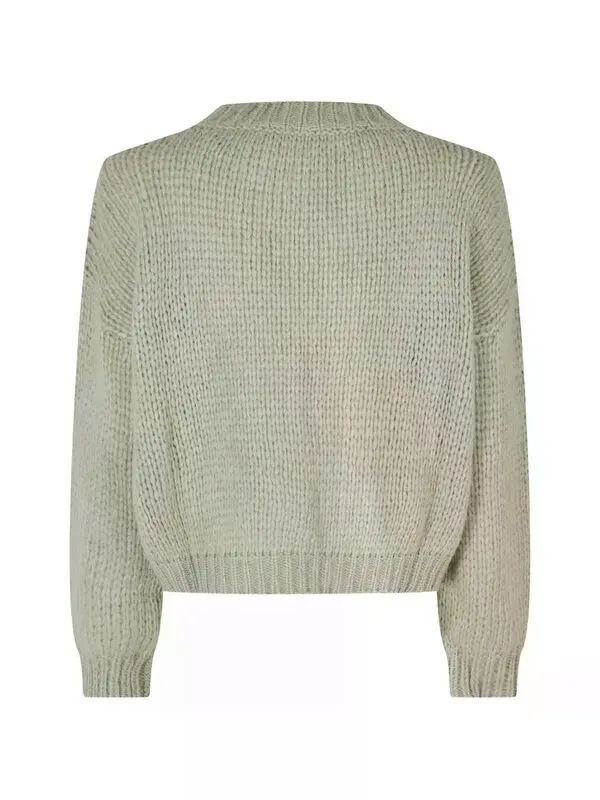 ROBERTO COLLINA Baby Alpaca Chunky-knit Alpaca Jumper - Green