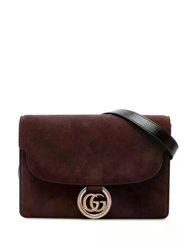Gucci 2016-2026 Small Suede Gg Ring Torchon Crossbody Bag