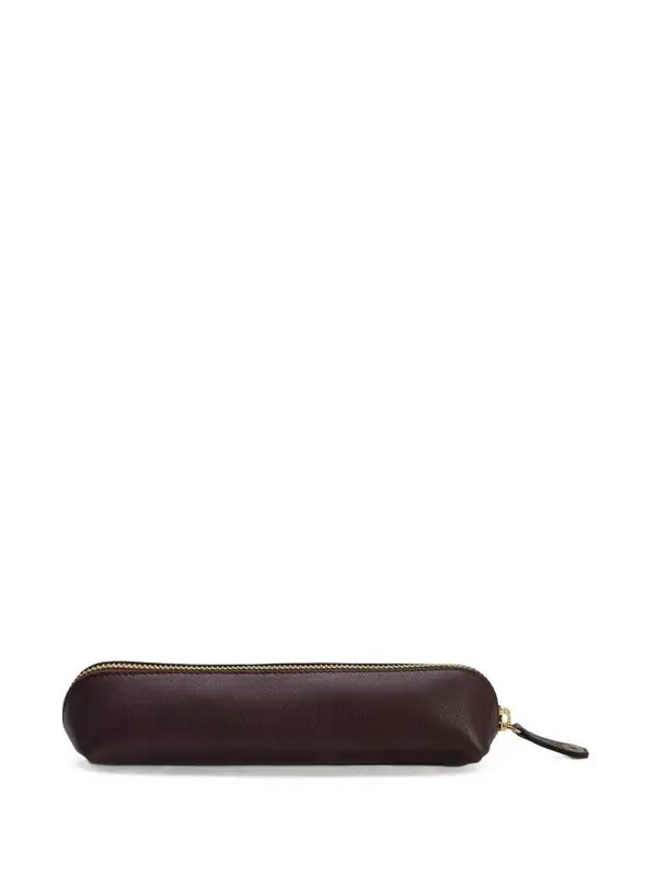 LA PORTEGNA Logo-print Leather Pencil Case