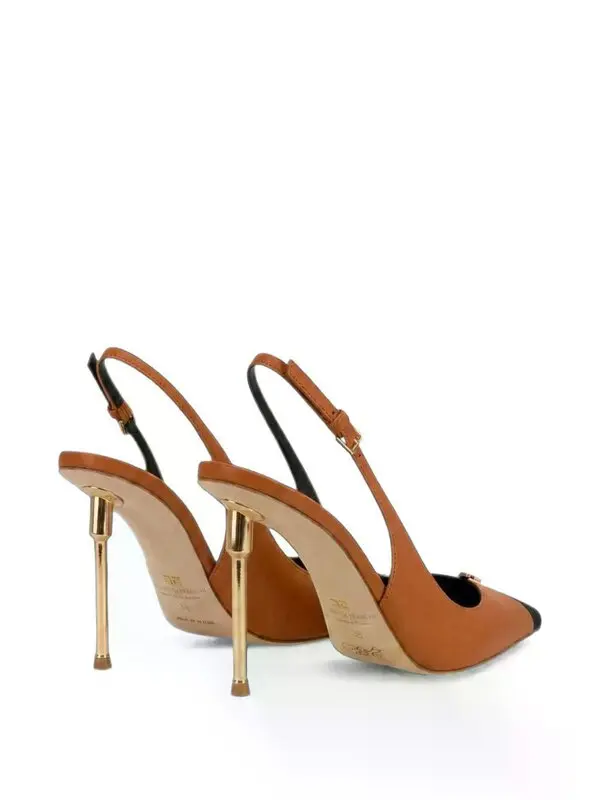 Elisabetta Franchi Bicolour Slingback Pumps - Brown