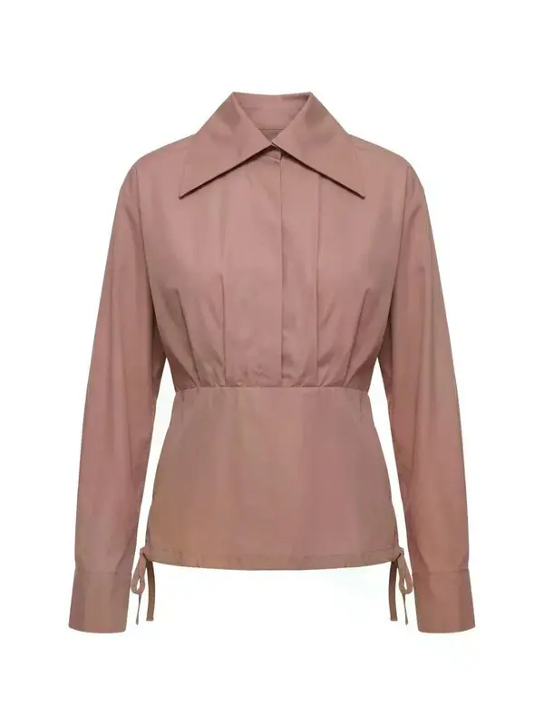 Valentino Garavani Pleated Drawstring-hem Shirt