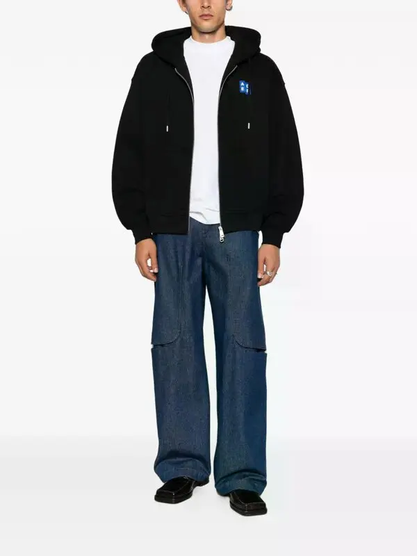 ADER ERROR Logo-patch Zip-up Hoodie