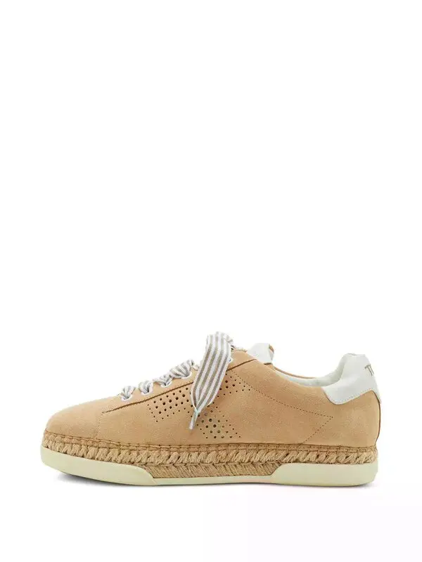 TOD'S Perforated Espadrille Sneakers - Neutrals