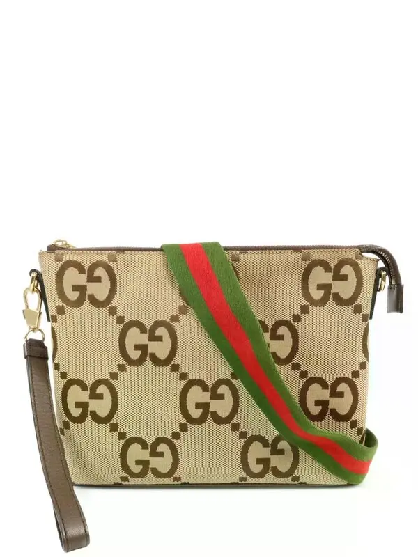 Gucci Jumbo Gg Clutch Bag - Neutrals