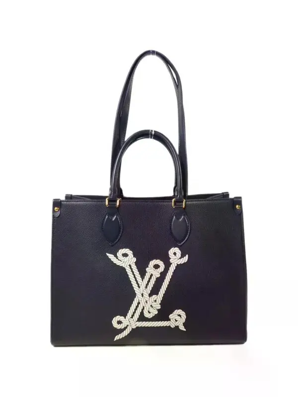 LOUIS VUITTON On The Go Mm Calf Leather Shoulder Bag - Blue