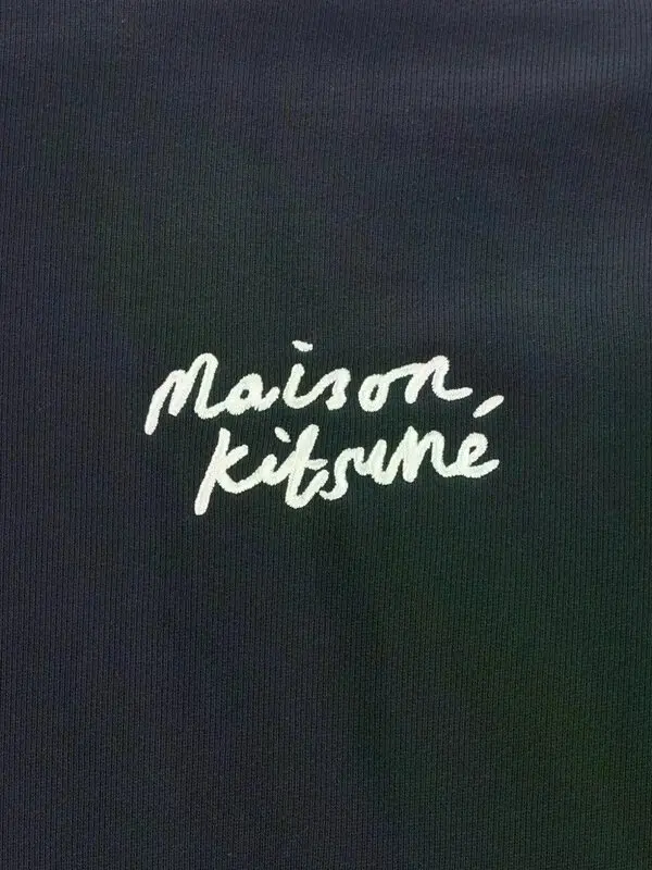 Maison Kitsuné Handwriting Logo-embroidered Hoodie