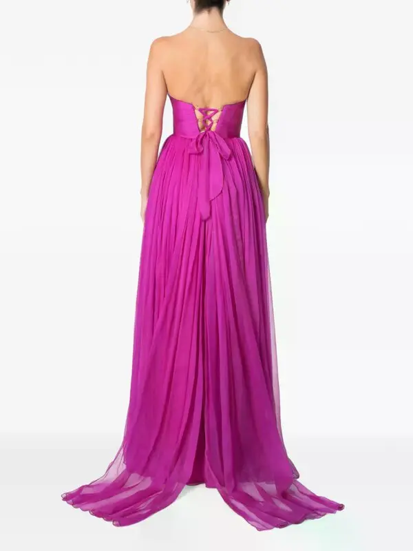 M.MARQUISE Salma Strapless Ruched Maxi Dress