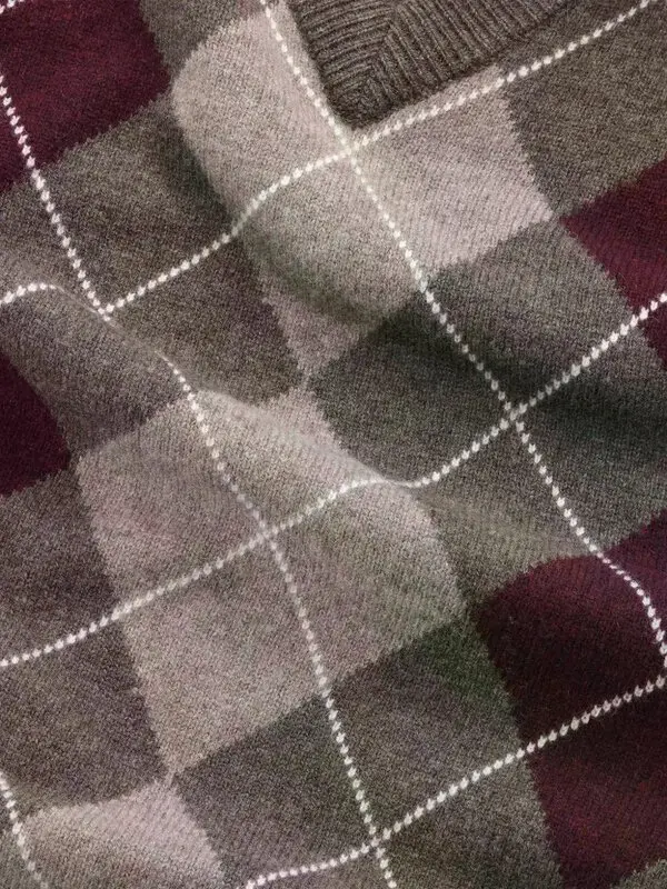 Nn07 Otto Argyle V-neck Sweater