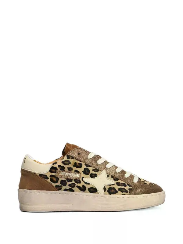 AMA-BRAND Leopard-print Glitter Sneakers