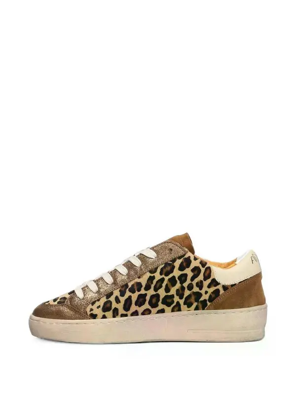 AMA-BRAND Leopard-print Glitter Sneakers