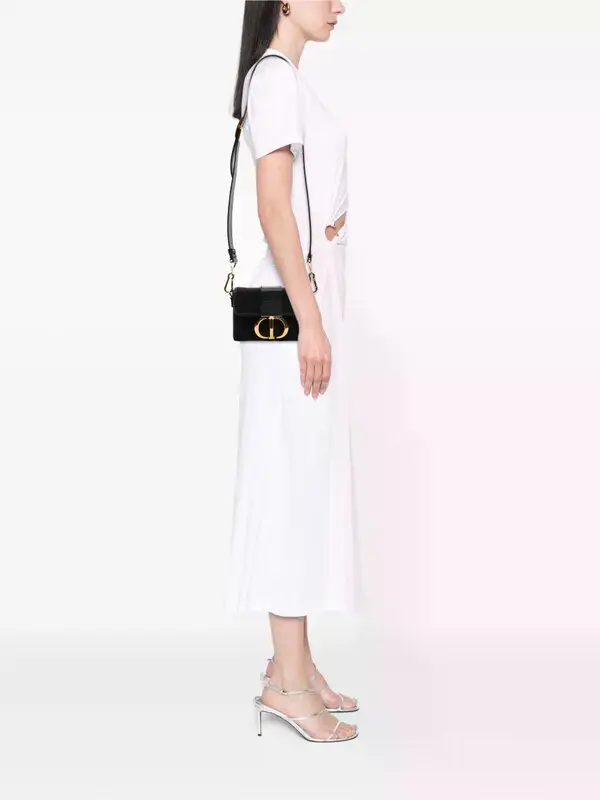 Dior 2020 Oblique Canvas 30 Montaigne Box Bag Crossbody Bag - Black