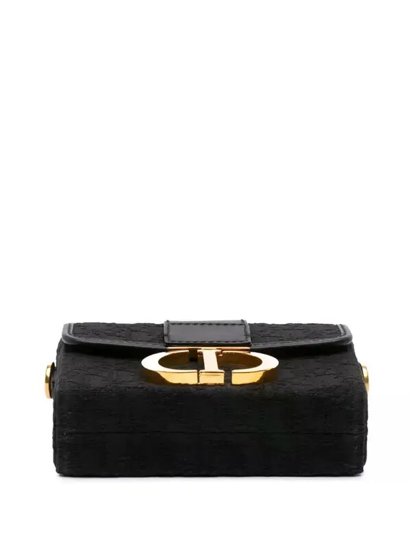 Dior 2020 Oblique Canvas 30 Montaigne Box Bag Crossbody Bag - Black
