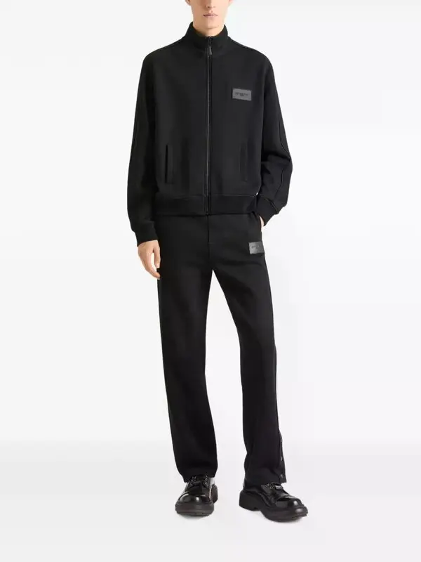 Givenchy Zipped Sweatshirt In Wool With Paris Patch