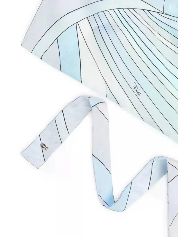 Emilio Pucci Iride-print Silk Bandana - Blue