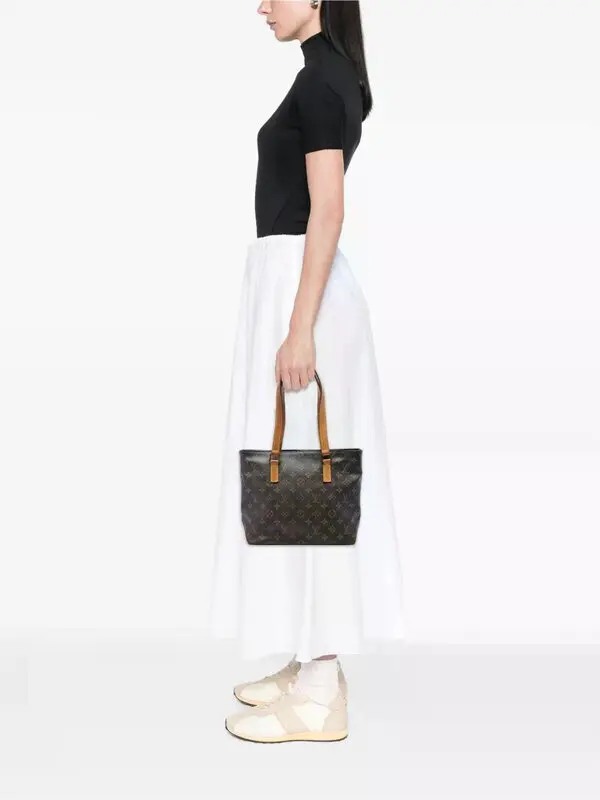LOUIS VUITTON 2003 Monogram Cabas Piano Tote Bag