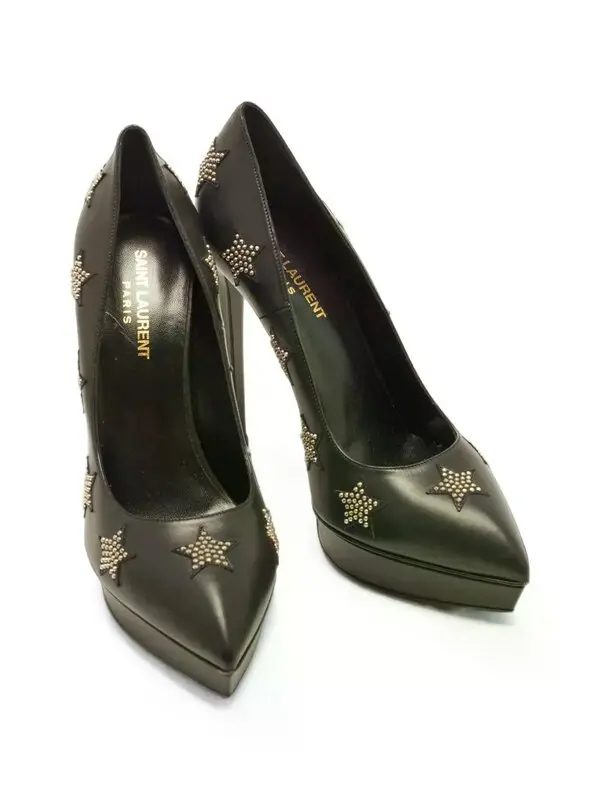 Saint Laurent Paris Janis Studded Platform Pumps