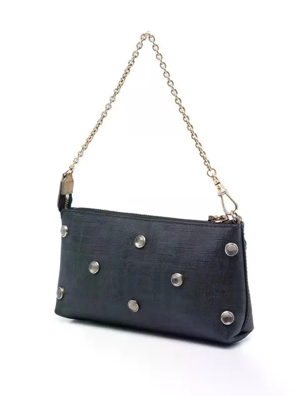 Fendi 2000-2010 Studded Spalmati Chain Pochette Shoulder Bag