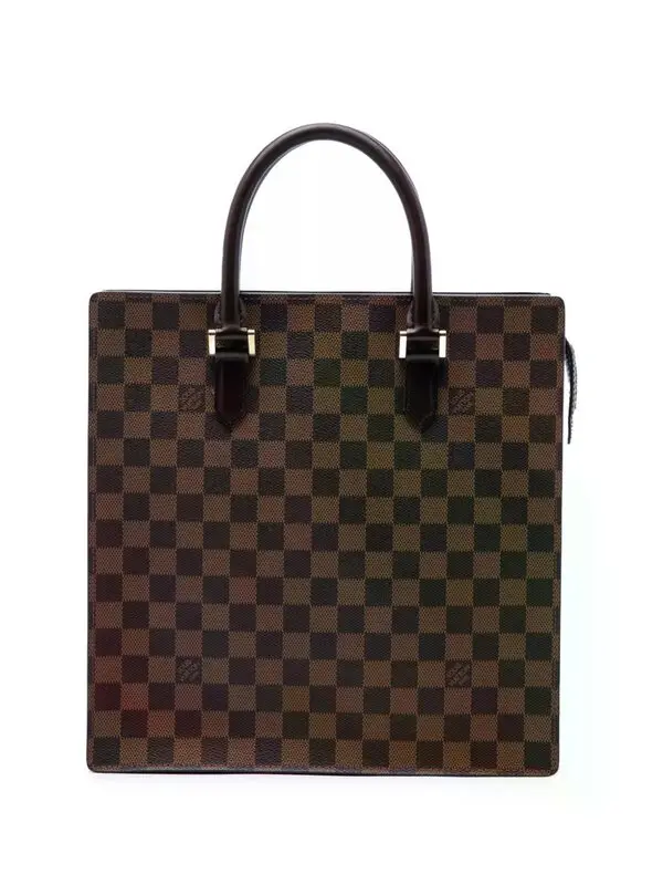 LOUIS VUITTON 2001 Damier Ebene Venice Sac Plat Tote Bag
