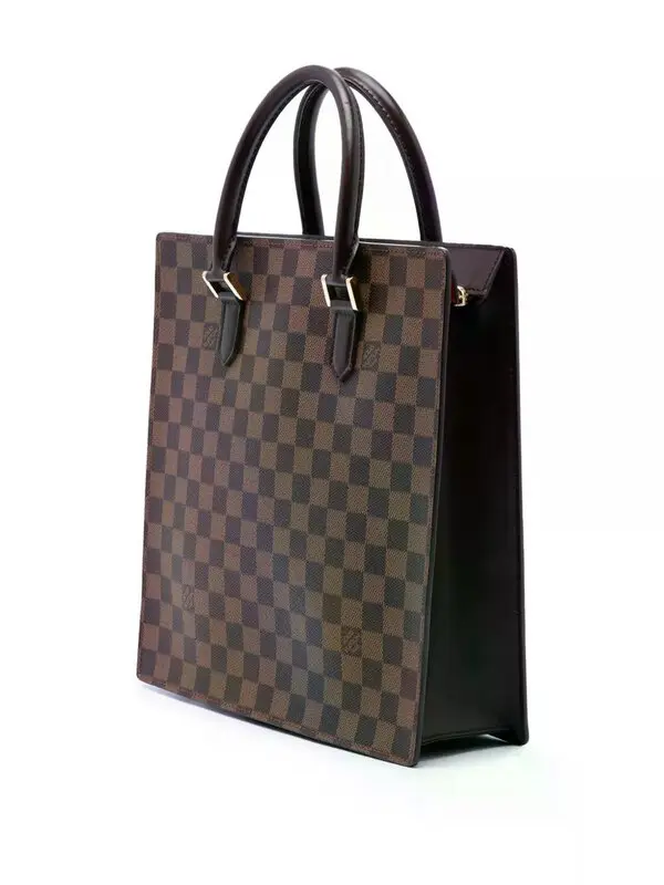 LOUIS VUITTON 2001 Damier Ebene Venice Sac Plat Tote Bag