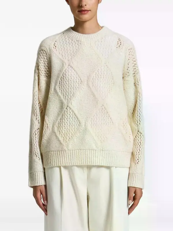 Peserico Diamond-knit Sequin-embellished Sweater