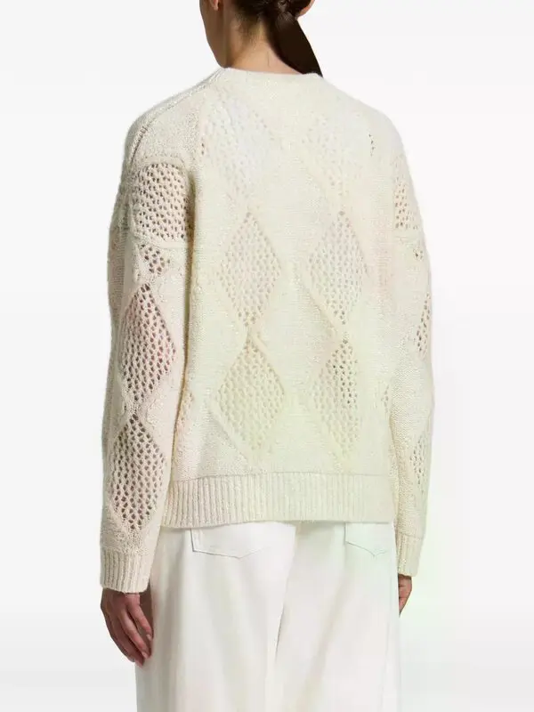Peserico Diamond-knit Sequin-embellished Sweater