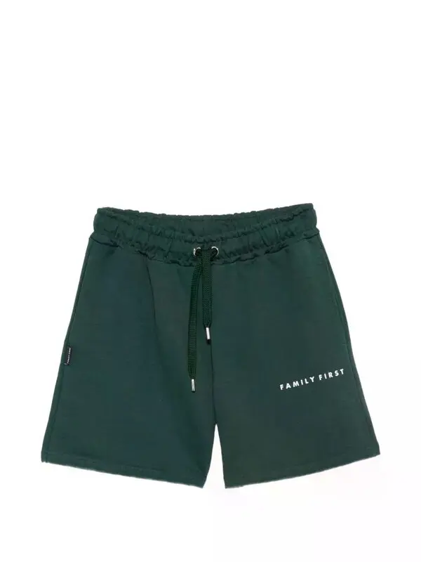 FAMILY FIRST Box Logo Drawstring Shorts - Green