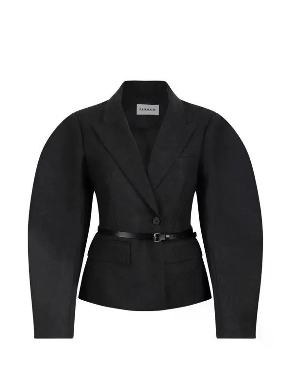 P.a.r.o.s.h Belted Puff-sleeve Blazer