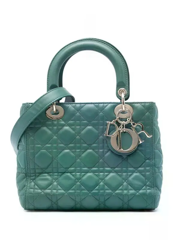 Dior 2019 Medium Lambskin Cannage Lady Satchel