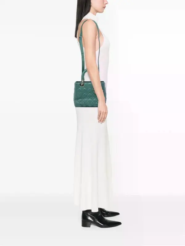 Dior 2019 Medium Lambskin Cannage Lady Satchel